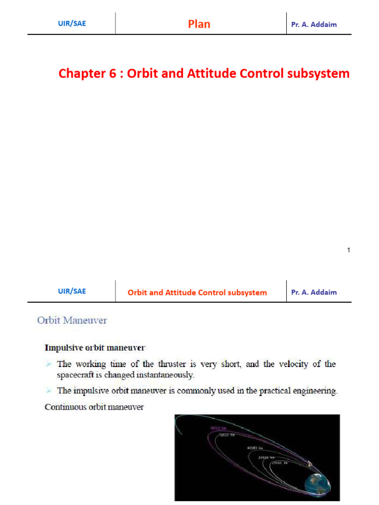 Chapter6 - Attitude Control | PDF | Orbit | Outer Space