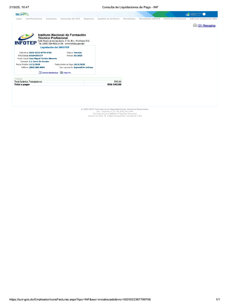 Especial Infotep | PDF