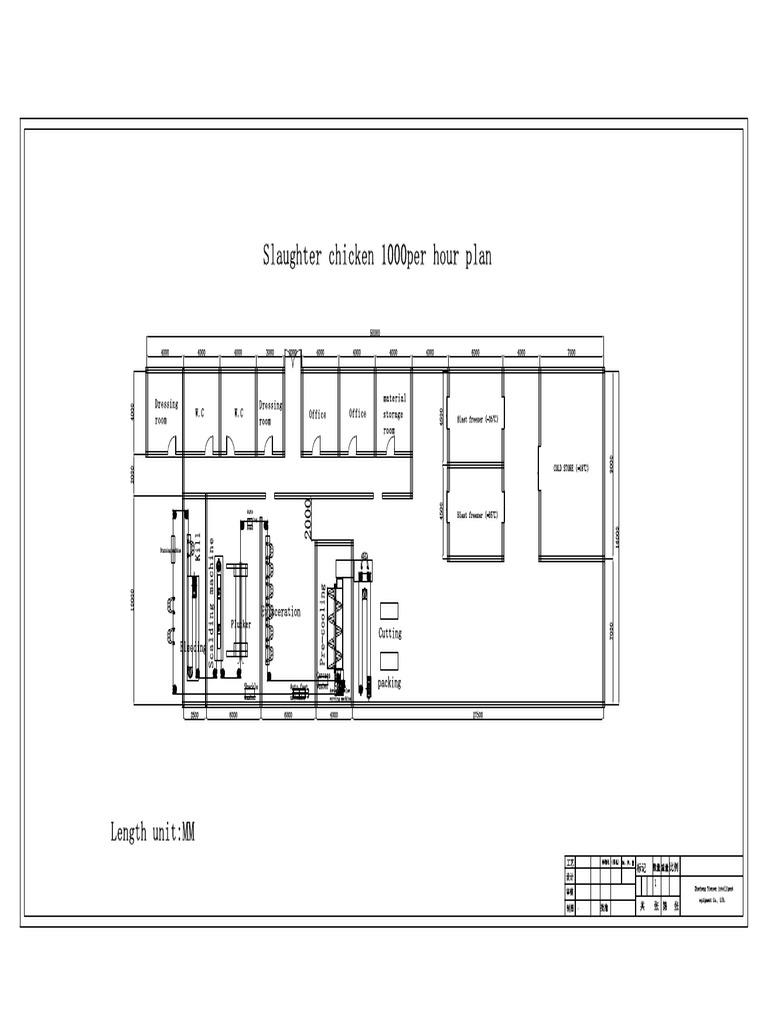 Slaugthering Chickens Production Line Drawing | PDF