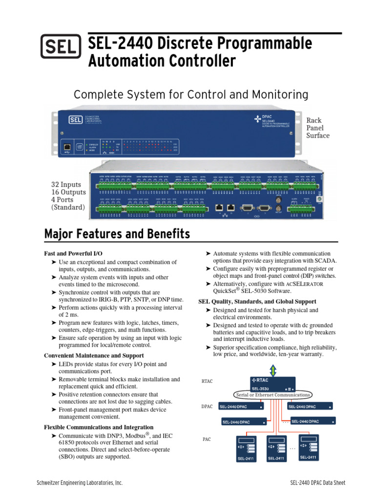 Sel 2440 - DS - 20250228 | PDF | Electrical Components | Manufactured Goods