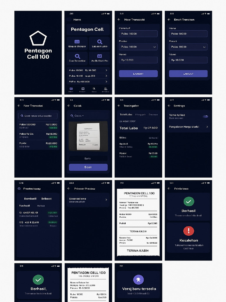 Pentagon Cell 100 Mockups | PDF