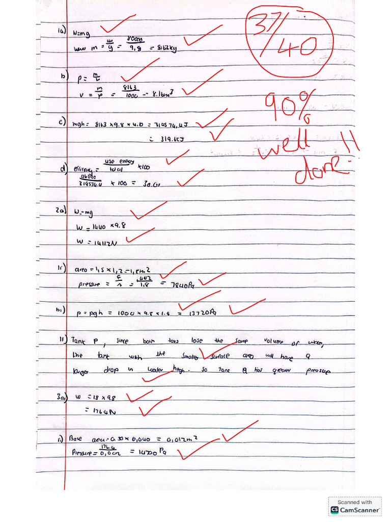 Mass and Weight Test Feedback | PDF