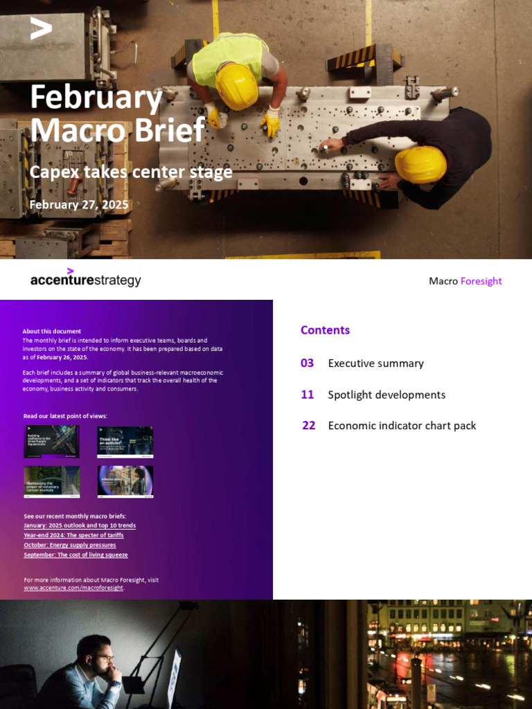 Accenture Strategy Macro Foresight Brief February 2025 | PDF | Cost Of ...