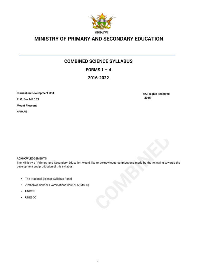 Combined Science Full Doc 2 (1-4) | PDF | Science | Flowers