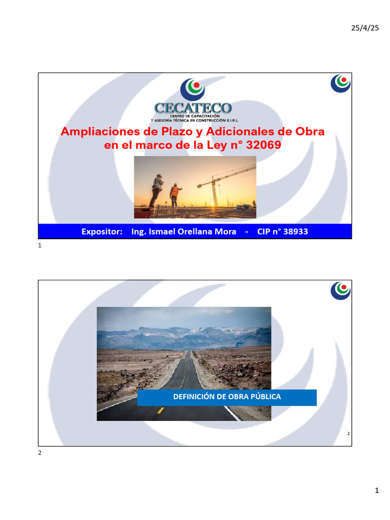 Ampliaciones de Plazo y Adicionales de Obra_CECATECO_abril_2025 | PDF | Presupuesto