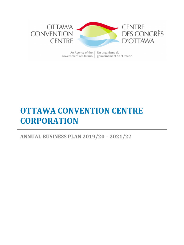 Ottawa Convention Centre Business Plan 2021 | PDF | Deferral | Employee ...