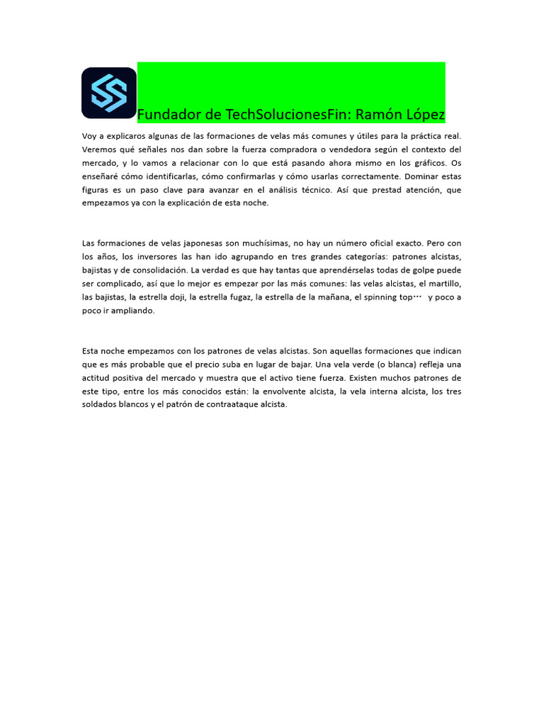 Patrón Alcista I | PDF | Mercado (economía)