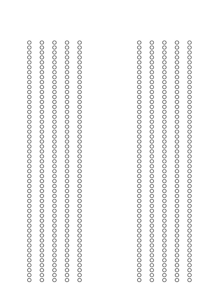 OMR Answer Sheet for 100 Questions | PDF | Optical Character ...