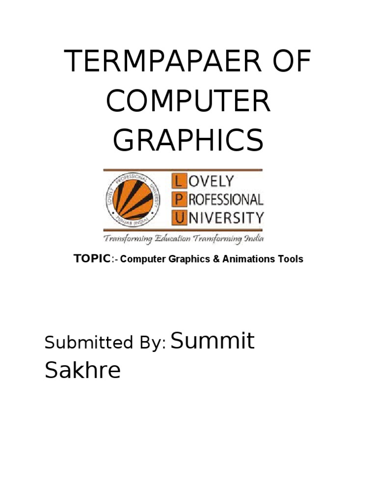 Term PPR | PDF | Computer Graphics | 3 D Computer Graphics