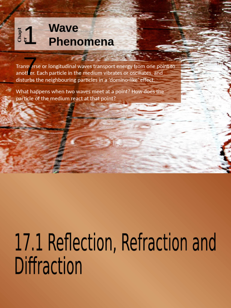 Chapter 17 Wave Phenomena | PDF | Waves | Refraction