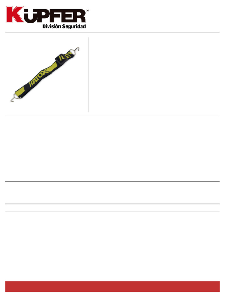 Ficha Producto Barbiquejo Con Gancho Metalico 8277 | PDF