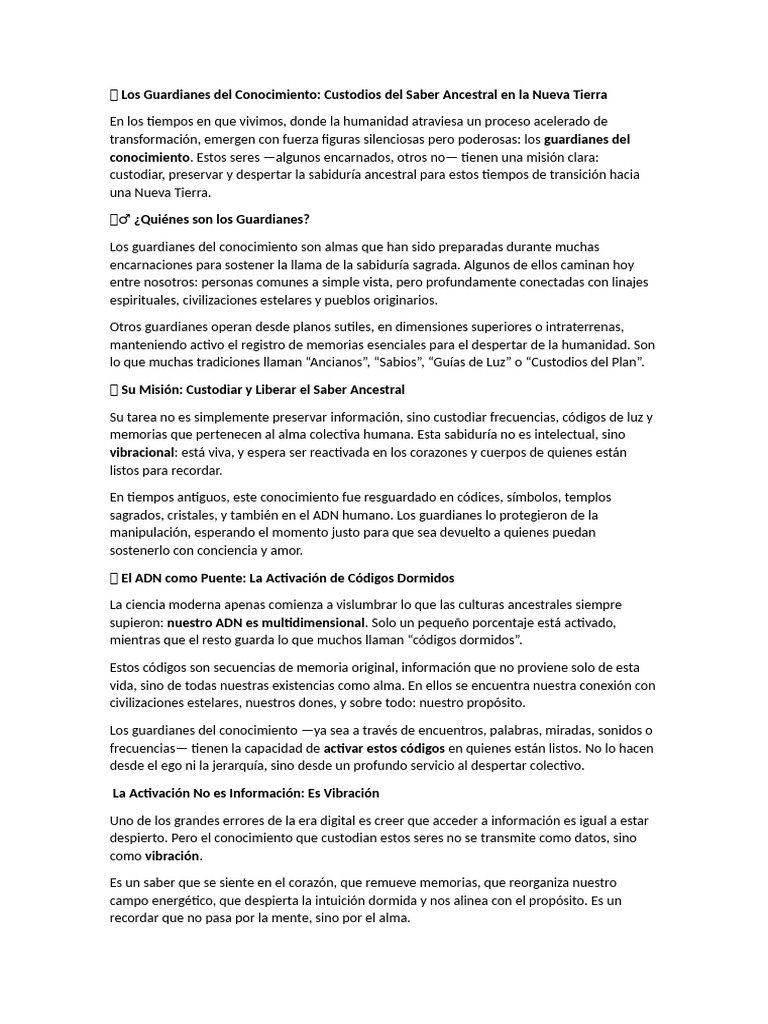 Los Guardianes Del Conocimiento | PDF | Conocimiento | Sabiduría