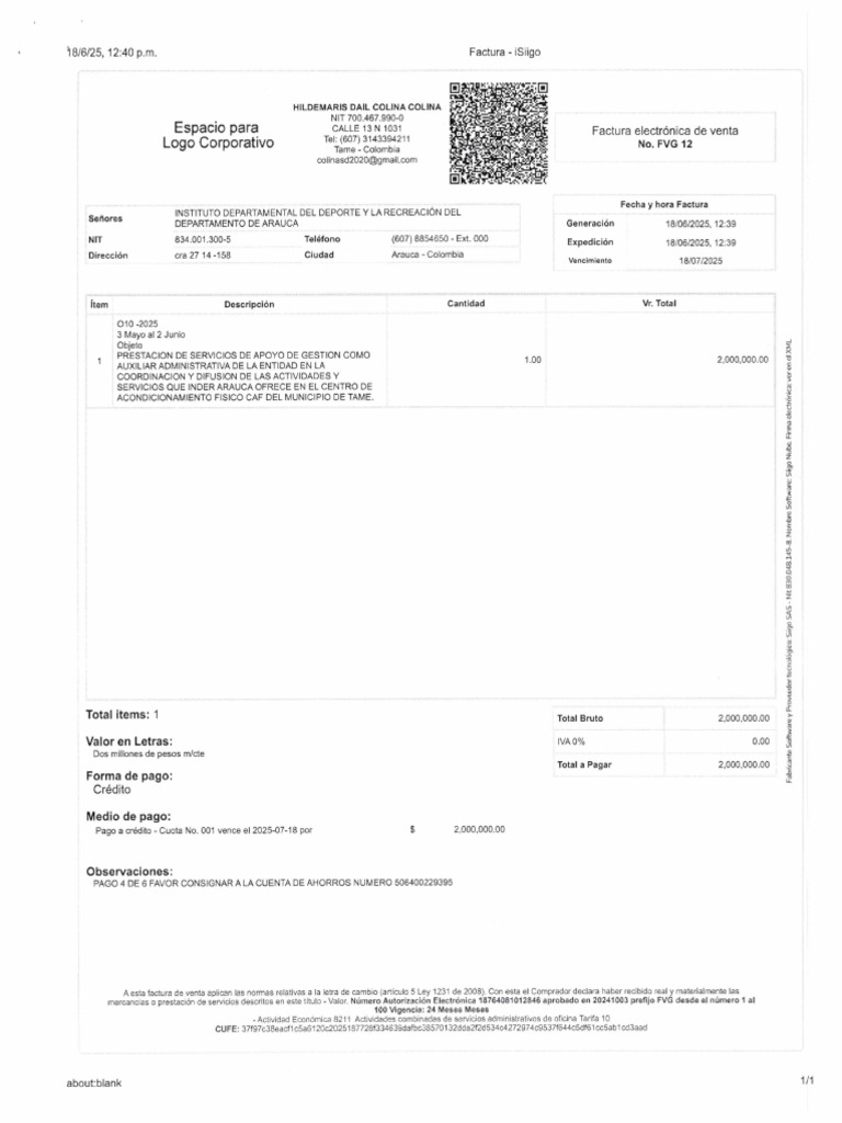 Factura Electronica | PDF