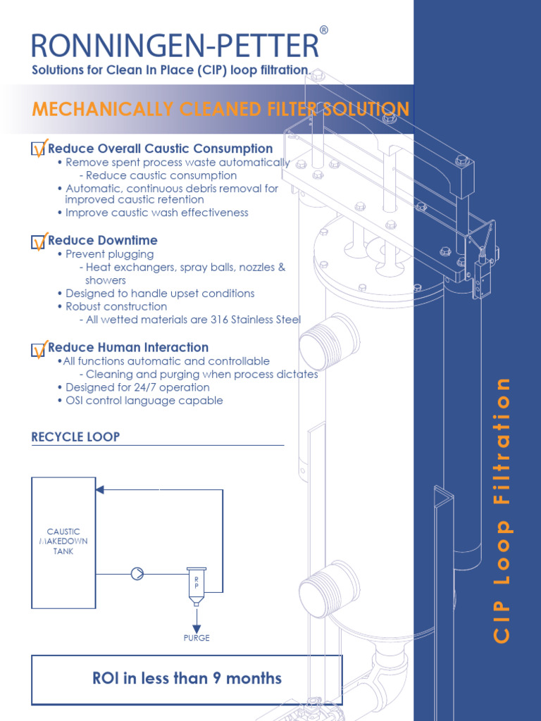 Ronningen Petter Clean in Place MCF Filter Sell Sheet | PDF ...