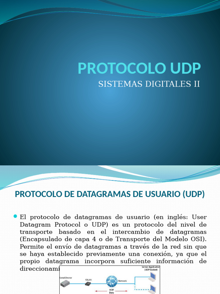 Qué es el Protocolo UDP | PDF | Protocolos de internet | Protocolo de ...