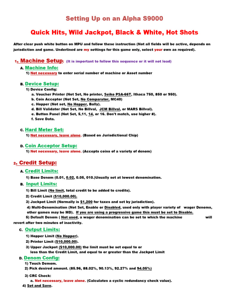 Alpha S9000 Setup Guide | PDF