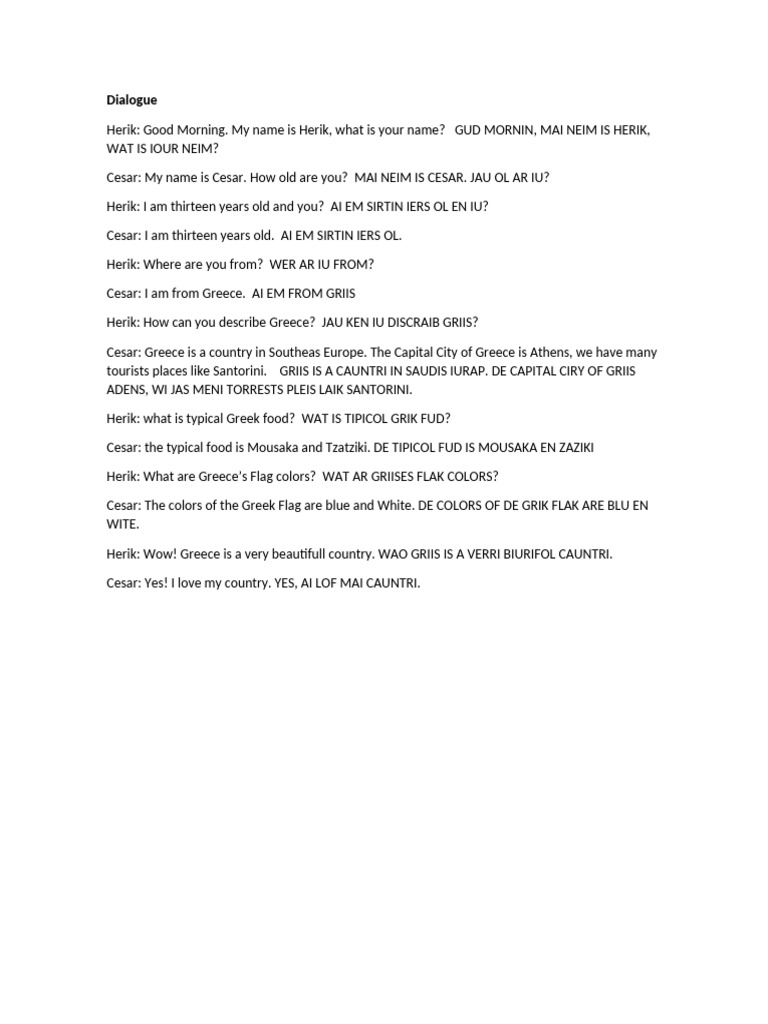 Dialogue GREECE | PDF