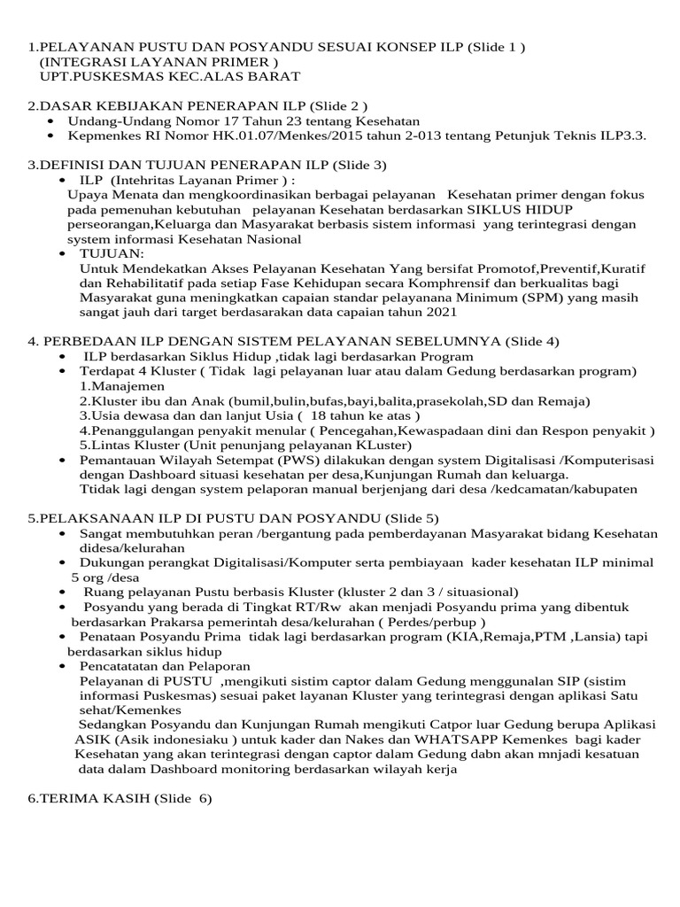 Draff PPT Ilp Pustu 2024 | PDF