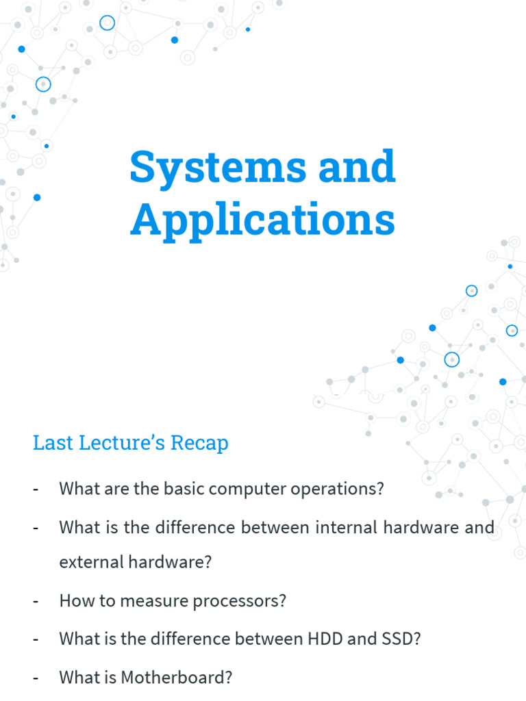 Computer Systems Overview and Software | PDF | Operating System ...