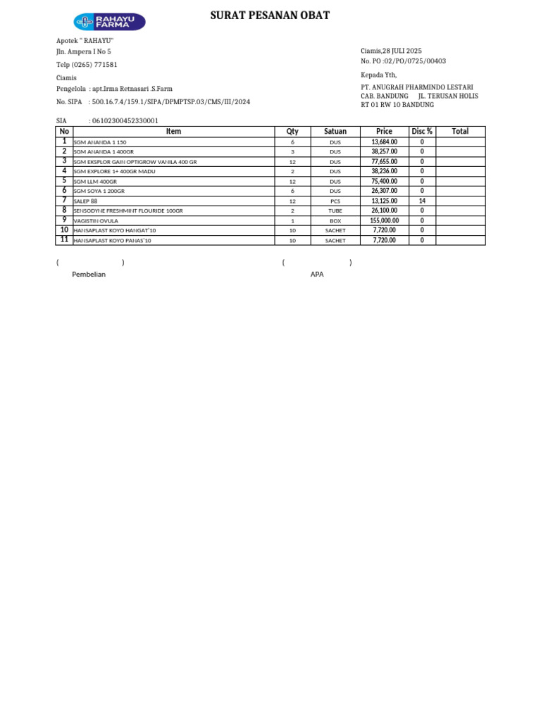 28 Juli 2025 Apl PND 1 | PDF