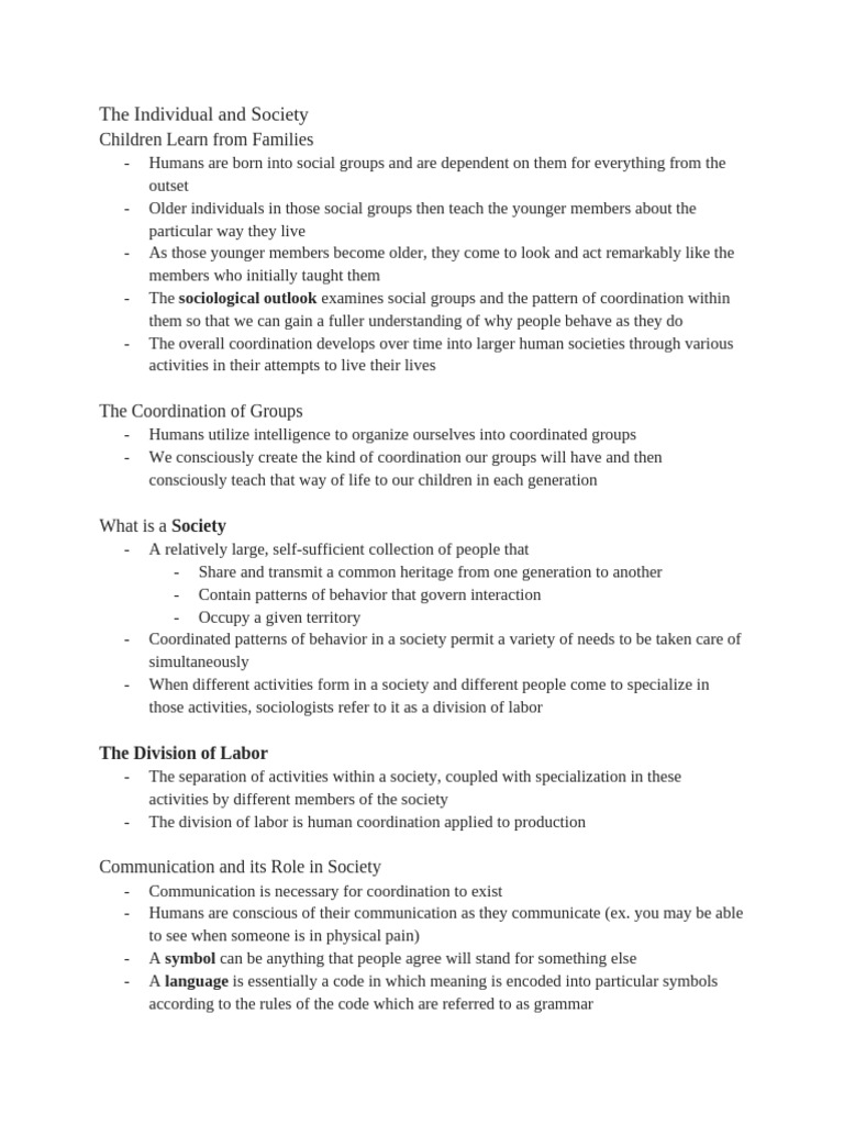 Understanding Society and Human Behavior | PDF | Society | Sociology
