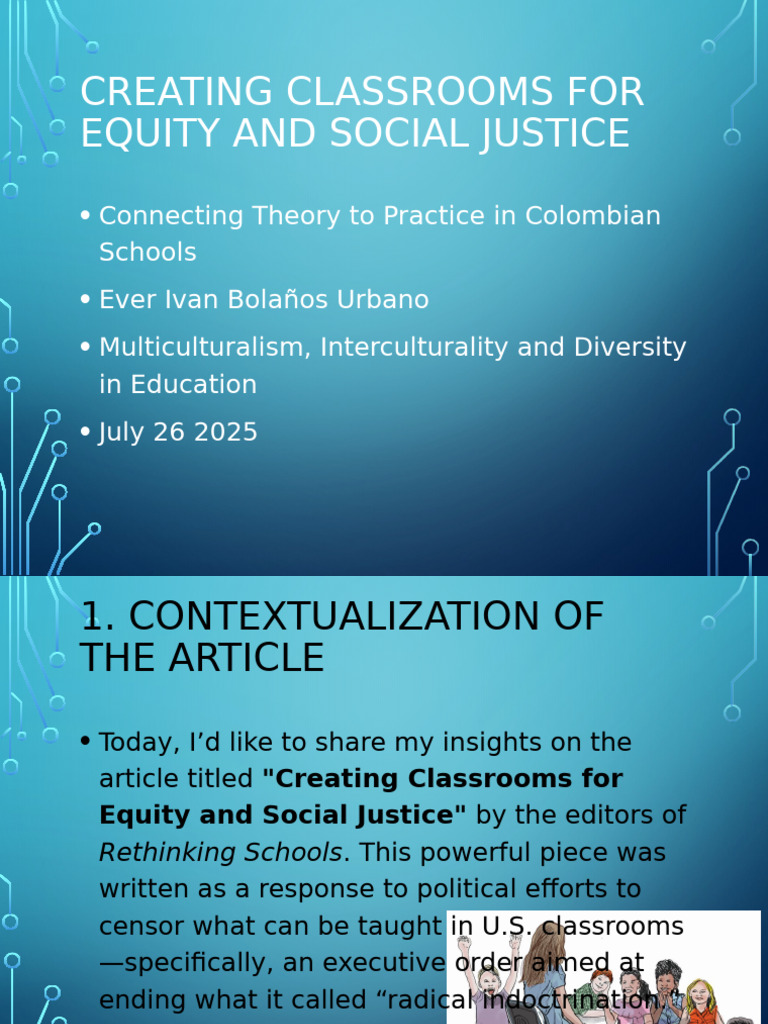 Social Justice Classrooms Presentation (Autoguardado) | PDF ...