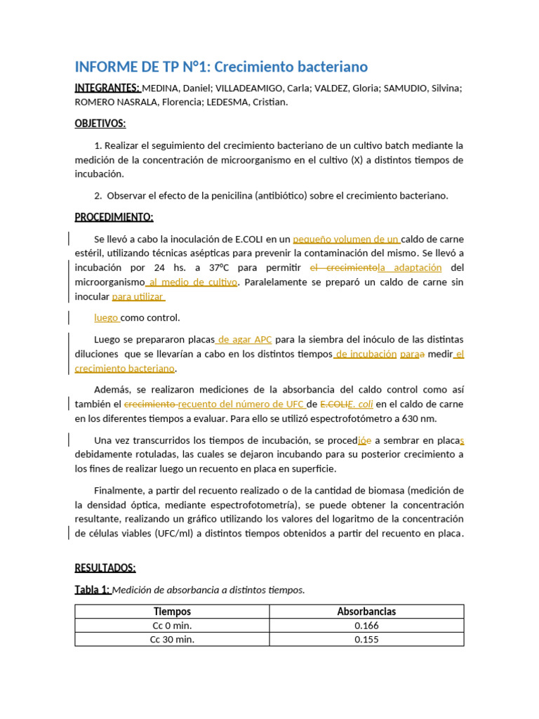 INFORME DE TP 1 MICRO - Ledesma - Corregido | PDF | Las bacterias | Organismos