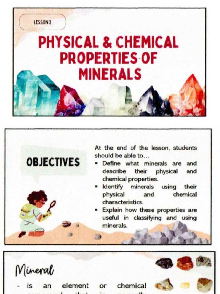 Physical Chemical Properties of Minerals | PDF