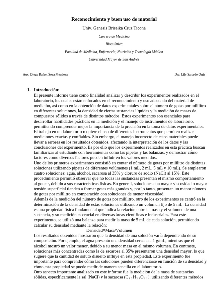 Reconocimiento y Buen Uso de Material Terminado | PDF | Concentración ...