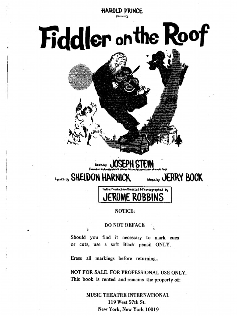 Fiddler On The Roof - Band Parts - 06 Fiddler Horn | PDF