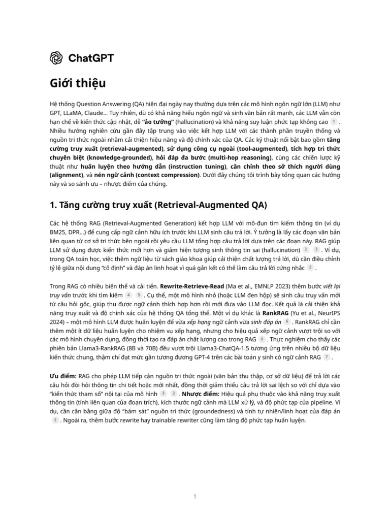 QA System in LLM Now | PDF