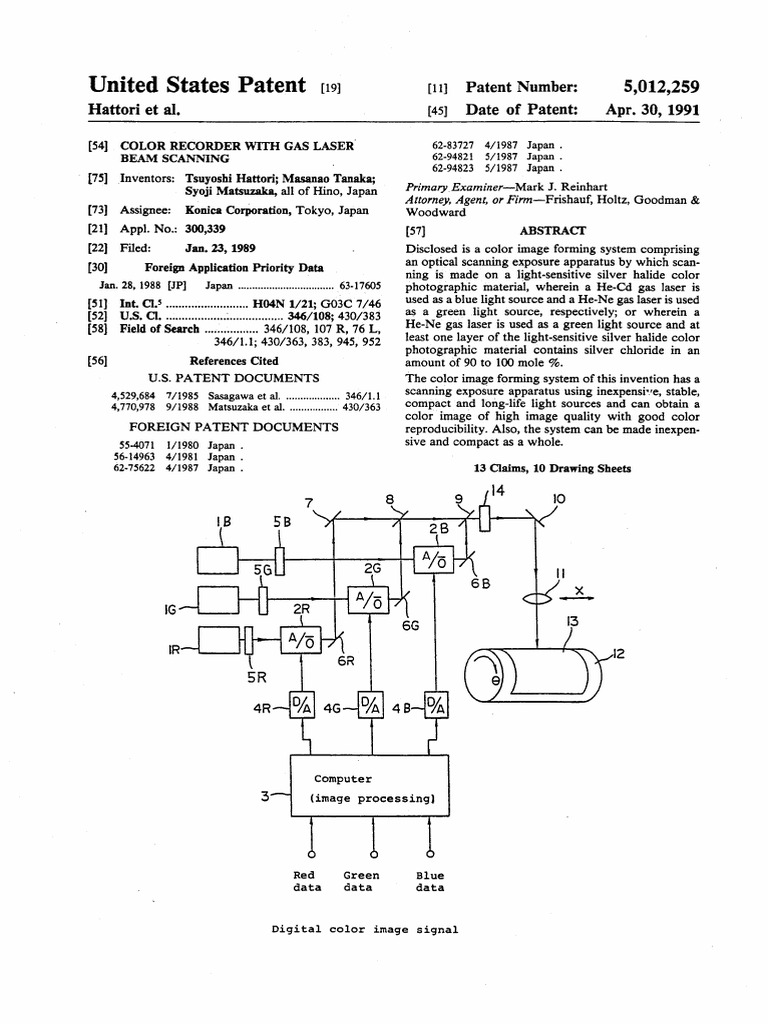 Color Recorder With Gas Laser Beam Scanning | PDF