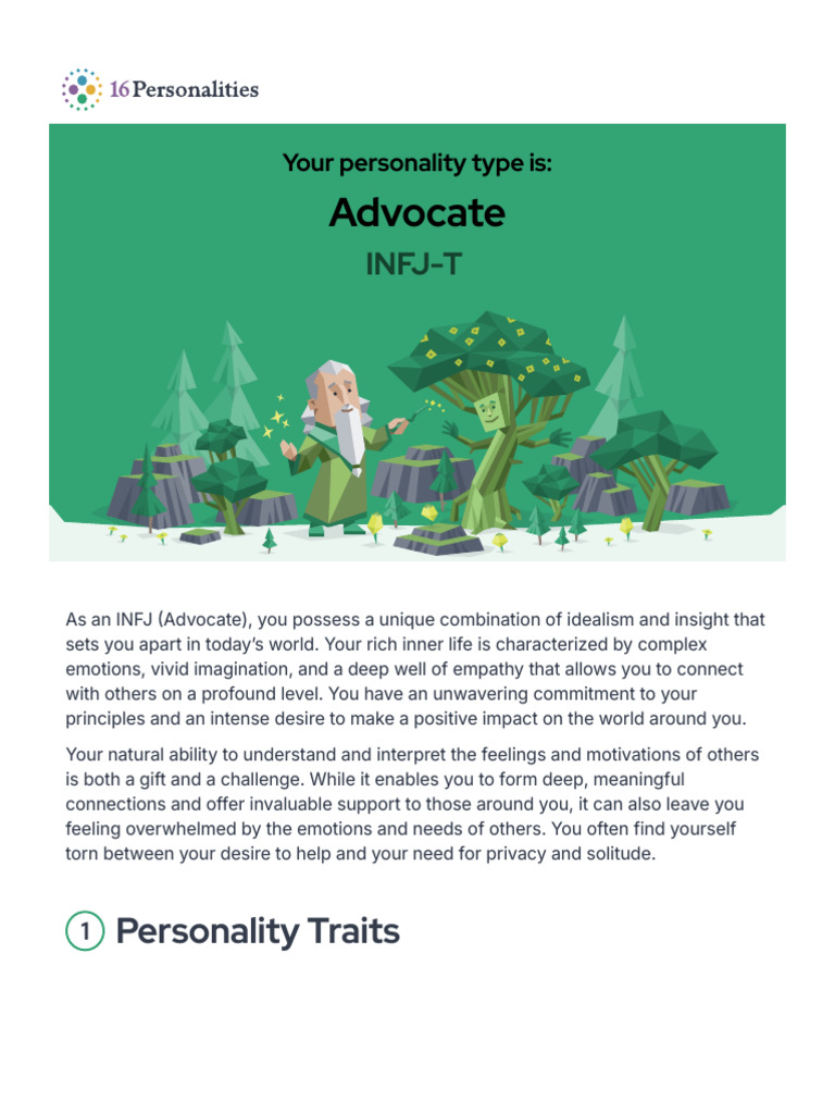 Understanding the INFJ Advocate Type | PDF | Personal Development | Empathy