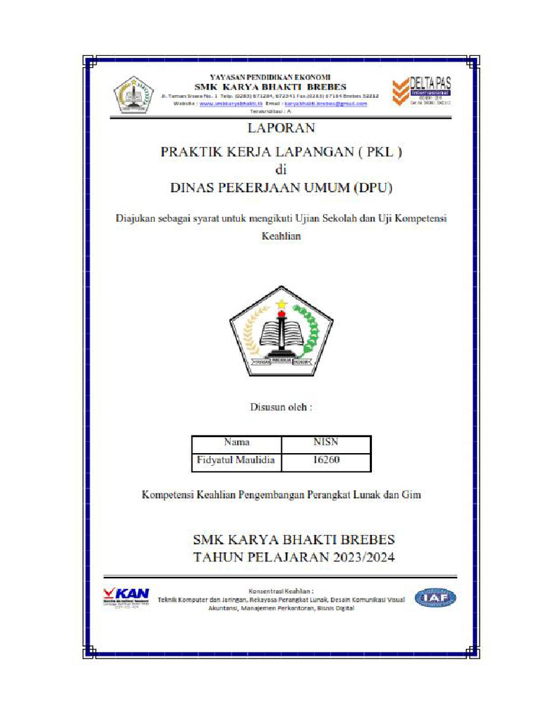 Contoh Laporan PKL | PDF