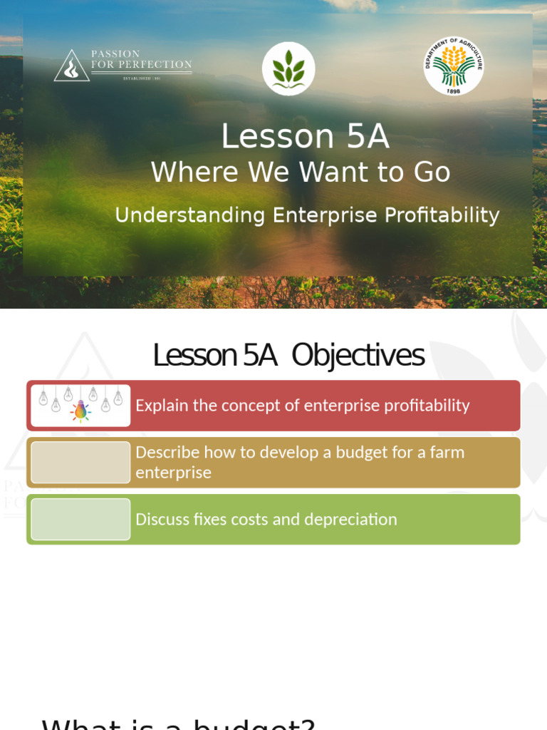 Lesson 5 A Report, Farm Assessment, Translating | PDF | Profit ...