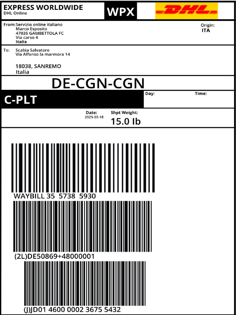 DHL Express PDF | PDF