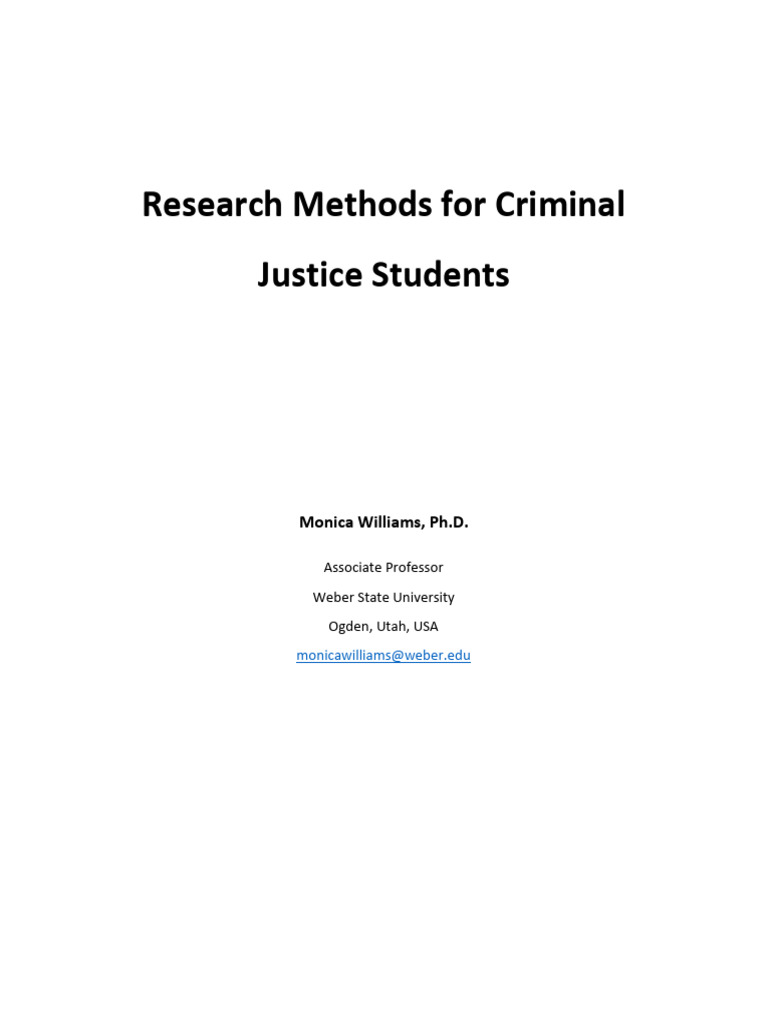 Criminal Justice Research Methods Guide | PDF | Scientific Method | Science