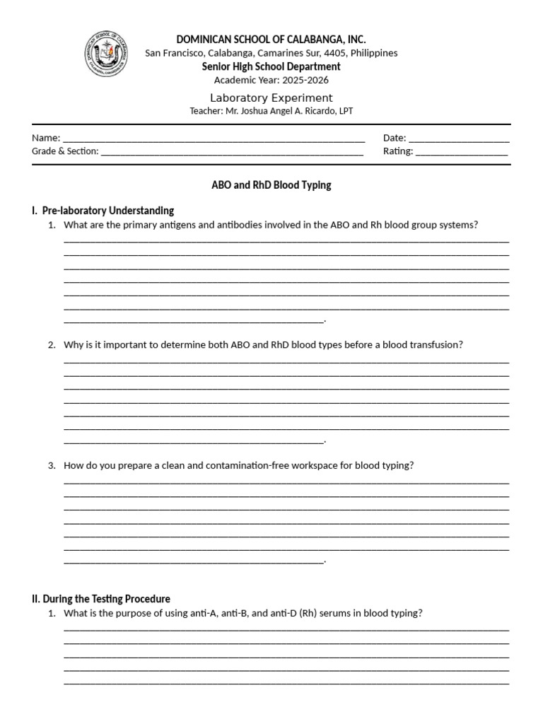 ABO and RHD Blood Testing | PDF | Blood Type | Immunology