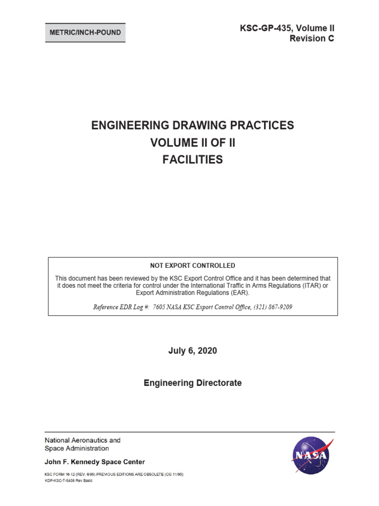 Nasa Kennedy Engineering Drawing Practices Vol 2, Ksc-gp-435 Vol-II CHG C | PDF | Technical ...
