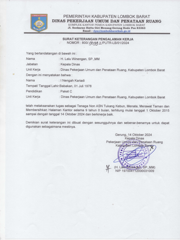 Pengalaman Kerja | PDF