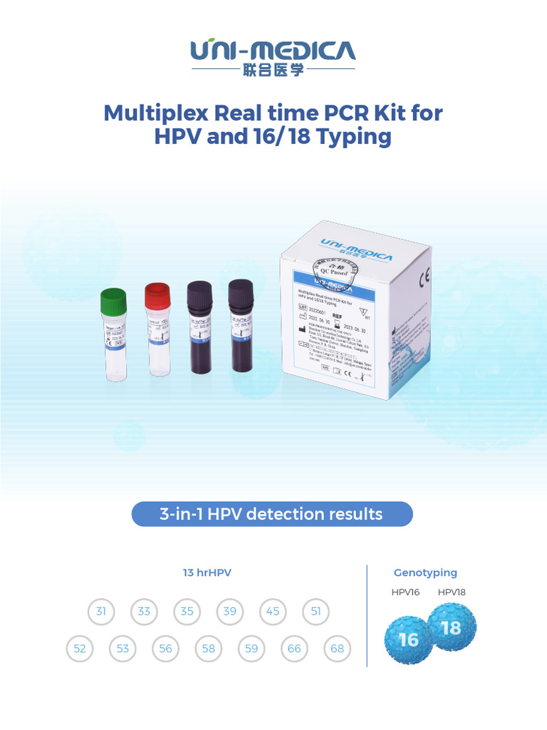 HPV 16/18 Multiplex PCR Kit Overview | PDF | Cervical Cancer ...