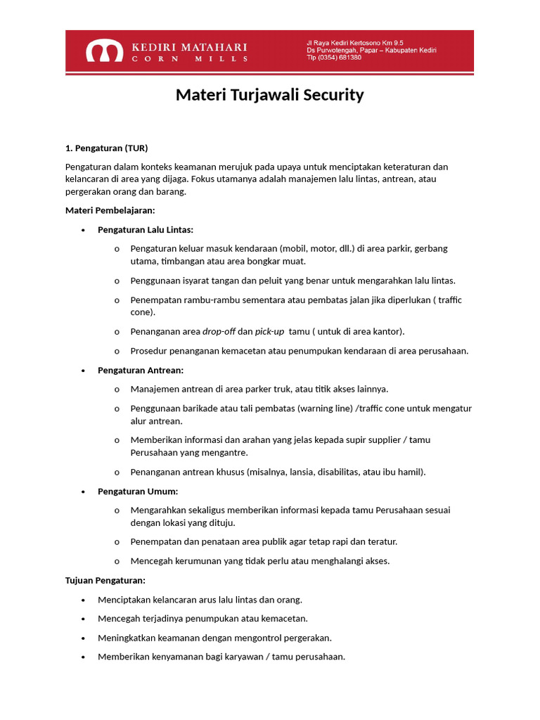 Materi Turjawali Security | PDF