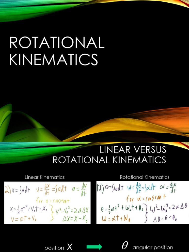 Slides 305 - Rotational Kinematics | PDF | Acceleration | Kinematics