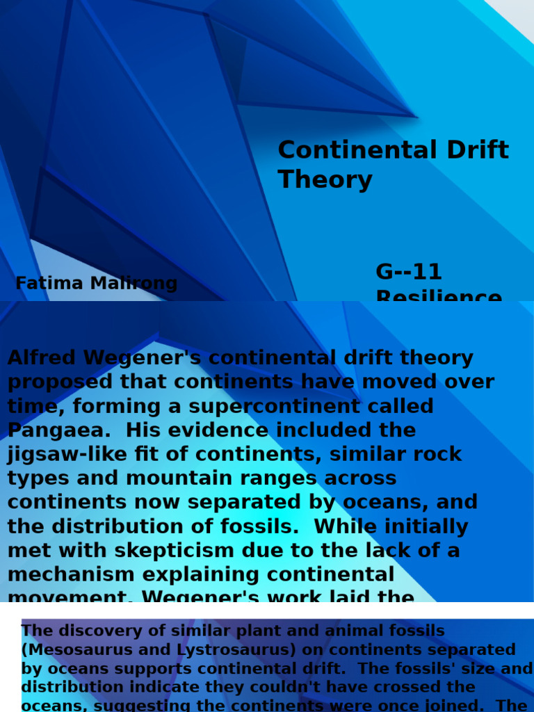 Continental Drift and Plate Tectonics Explained | PDF | Plate Tectonics ...