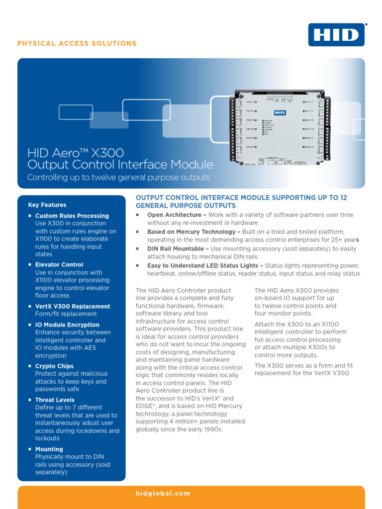 HID Aero X1100 & X300 Overview | PDF | Access Control | Computer Network