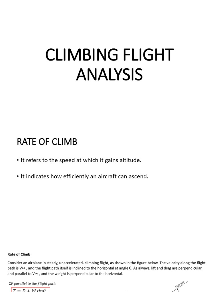 Climbing Flight Analysis and Calculations | PDF