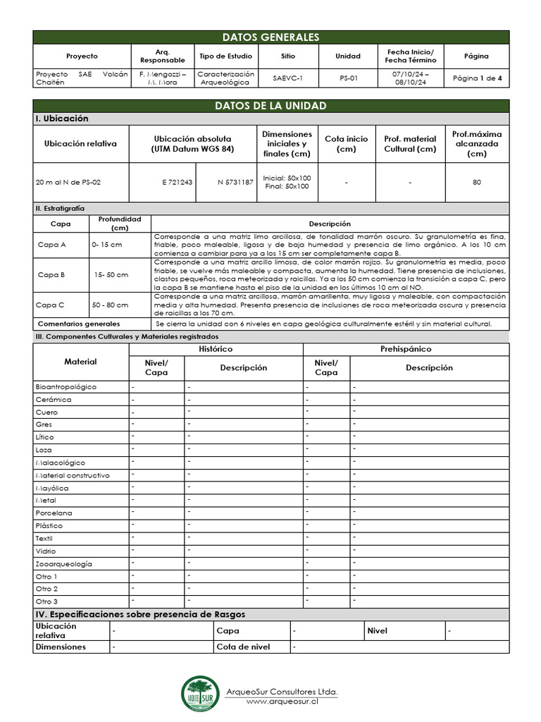 Apendice 1 Compilado Fichas SAE Volcan Chaiten | PDF | Cerámica | Geología