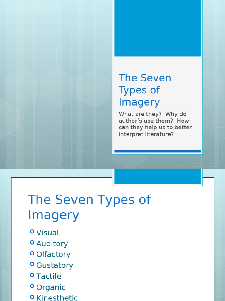 Understanding Seven Types of Imagery | PDF
