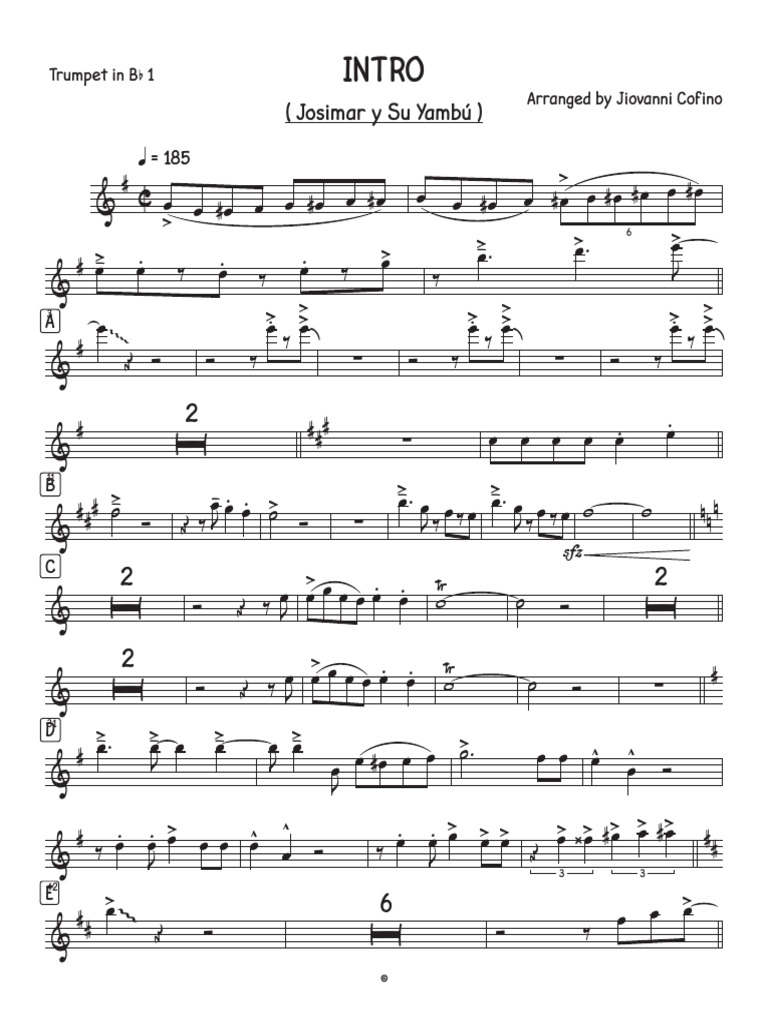 Intro Josimar - Trumpet in BB 1 2 | PDF