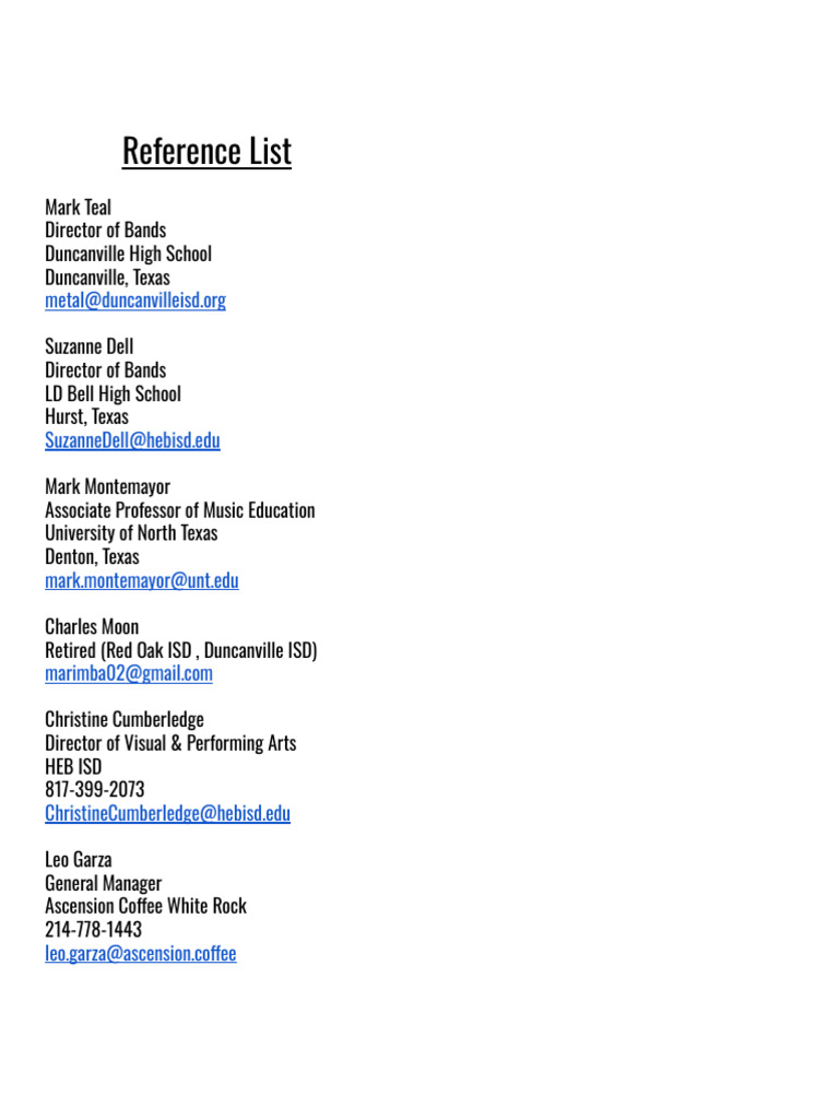 Reference List | PDF